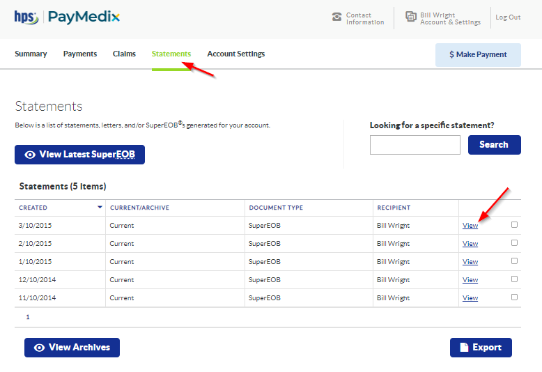 How do I view my statements? – HPS | PayMedix Customer Care